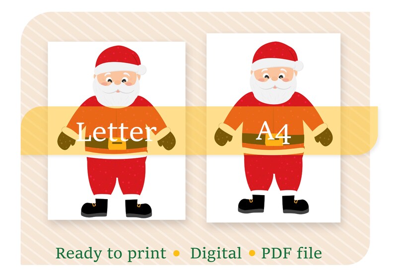 Dress up Santa Claus | Cut Out & Glue | Paper Doll| Printable Christmas ...