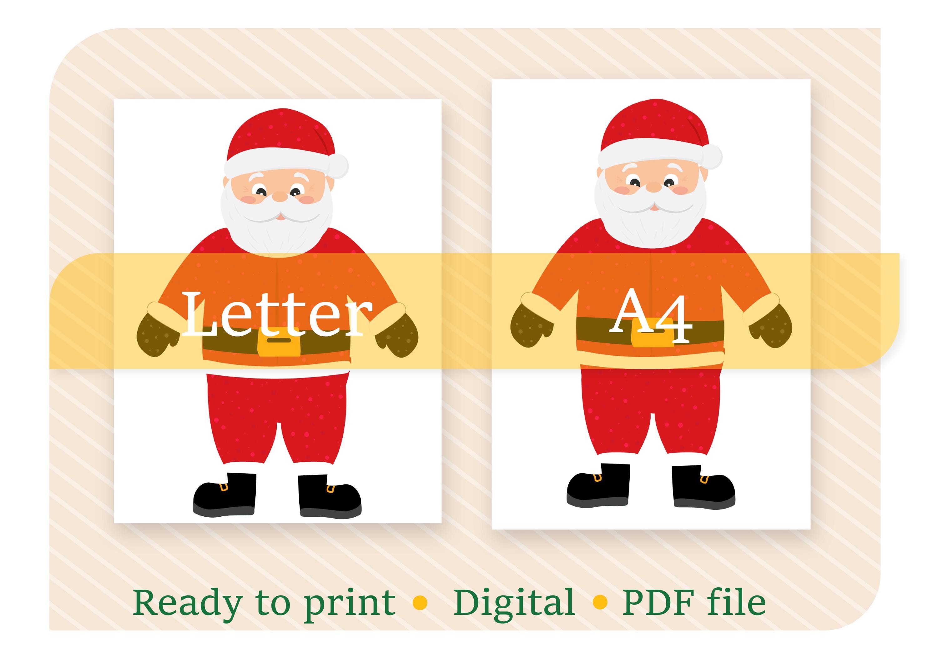 Dress up Santa Claus | Cut Out & Glue | Paper Doll| Printable Christmas ...