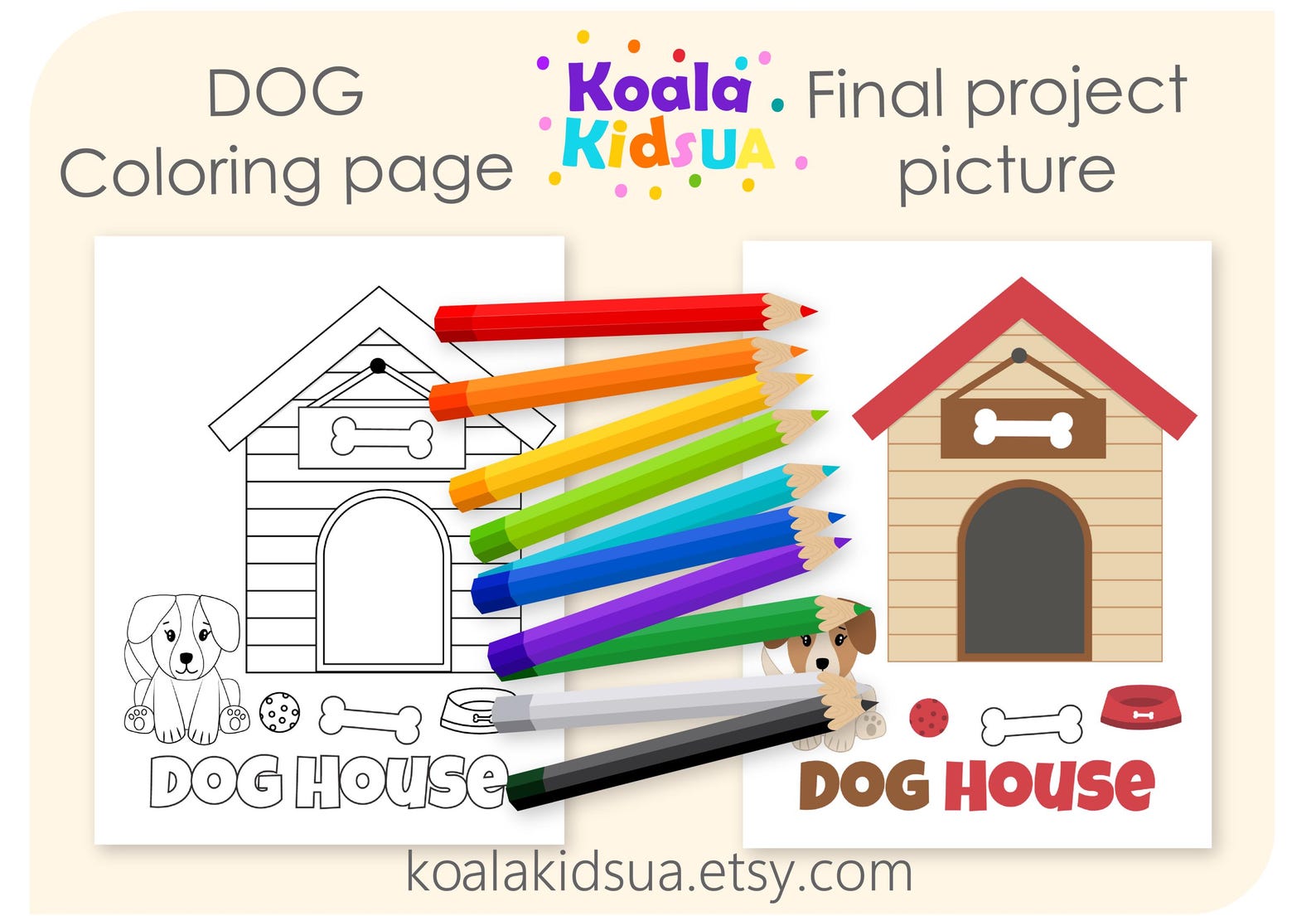Build a Dog House Craft | Jack Russell Activity, Coloring Pages ...