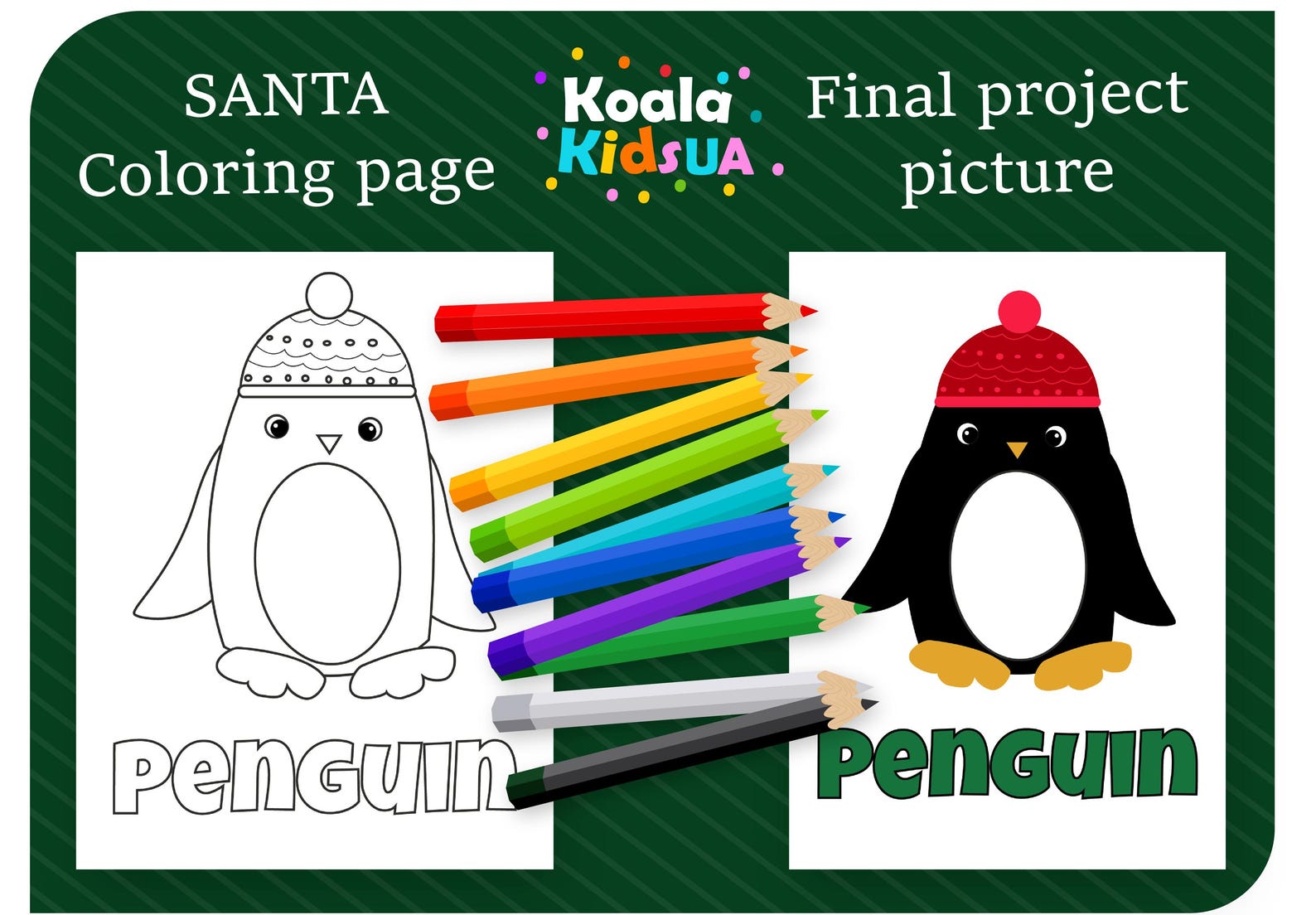 Penguin Cut and Glue | Paper Christmas Craft | Coloring Page ...