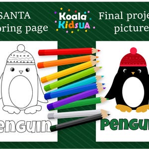 Penguin Cut and Glue | Paper Christmas Craft | Coloring Page ...