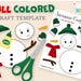 Printable Snowman Craft | Cut Out Paste Glue | Template for Kids ...