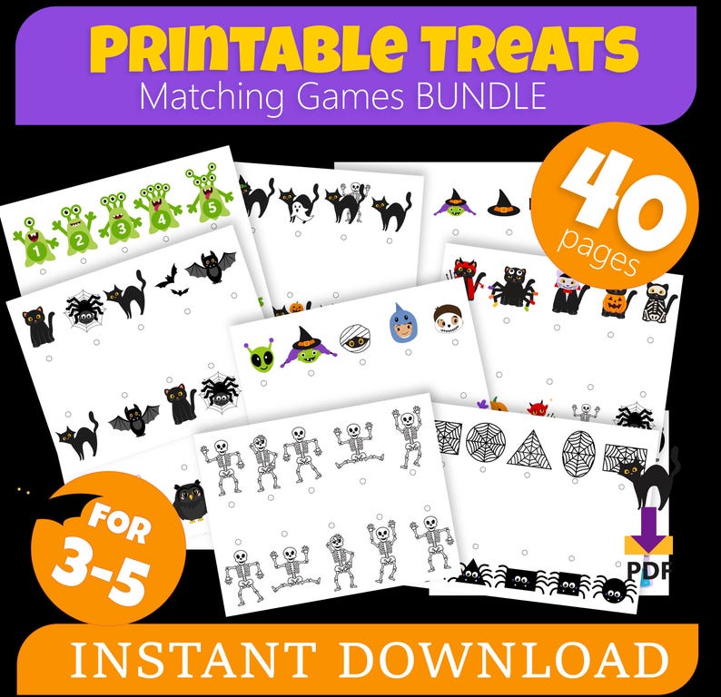 Halloween Worksheets for Kids | Matching, Tracing, Alphabet (PDF ...