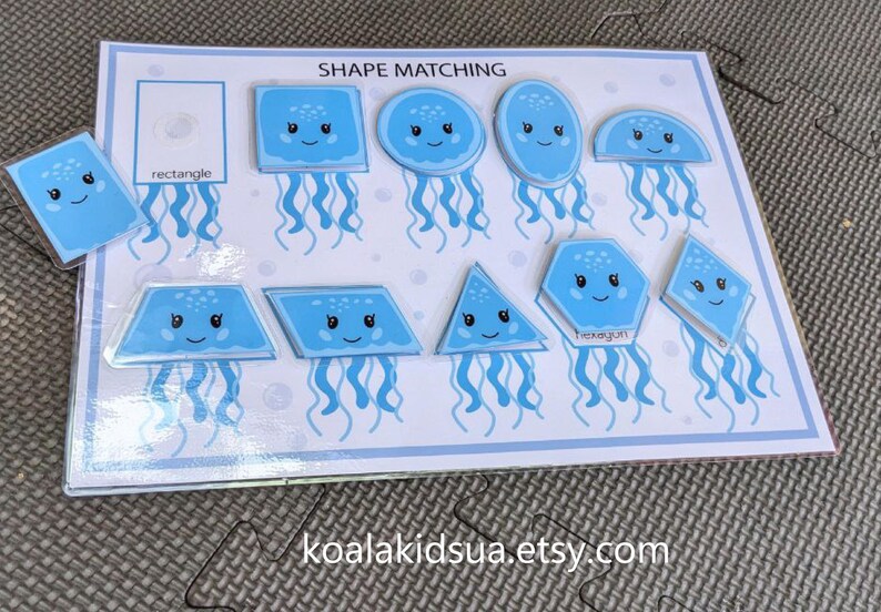 Jellyfish Activities | Shape Matching | Digital 2D Shapes Summer Busy ...