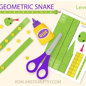 Build a Snake Craft: Scissor Skills Activity (digital Download) - Etsy