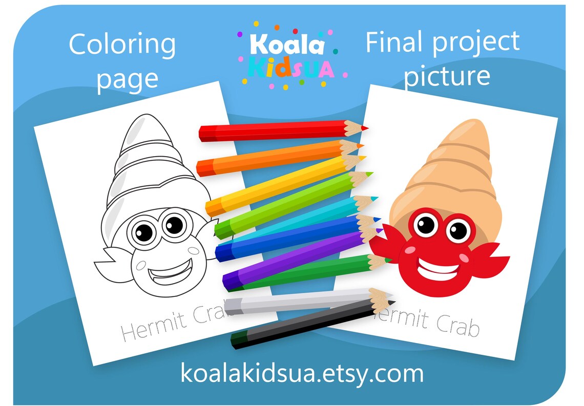 Hermit Crab Craft Template | Sea Life Activity | Ocean Animals | Cut ...