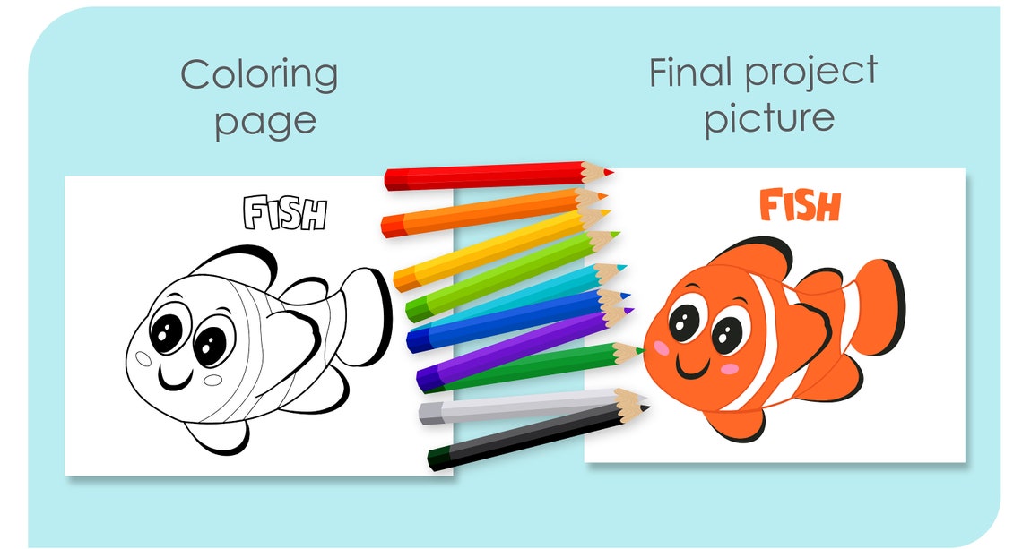 Clown Fish Craft for Kids | Make a Pets Activities | Cut & Paste ...