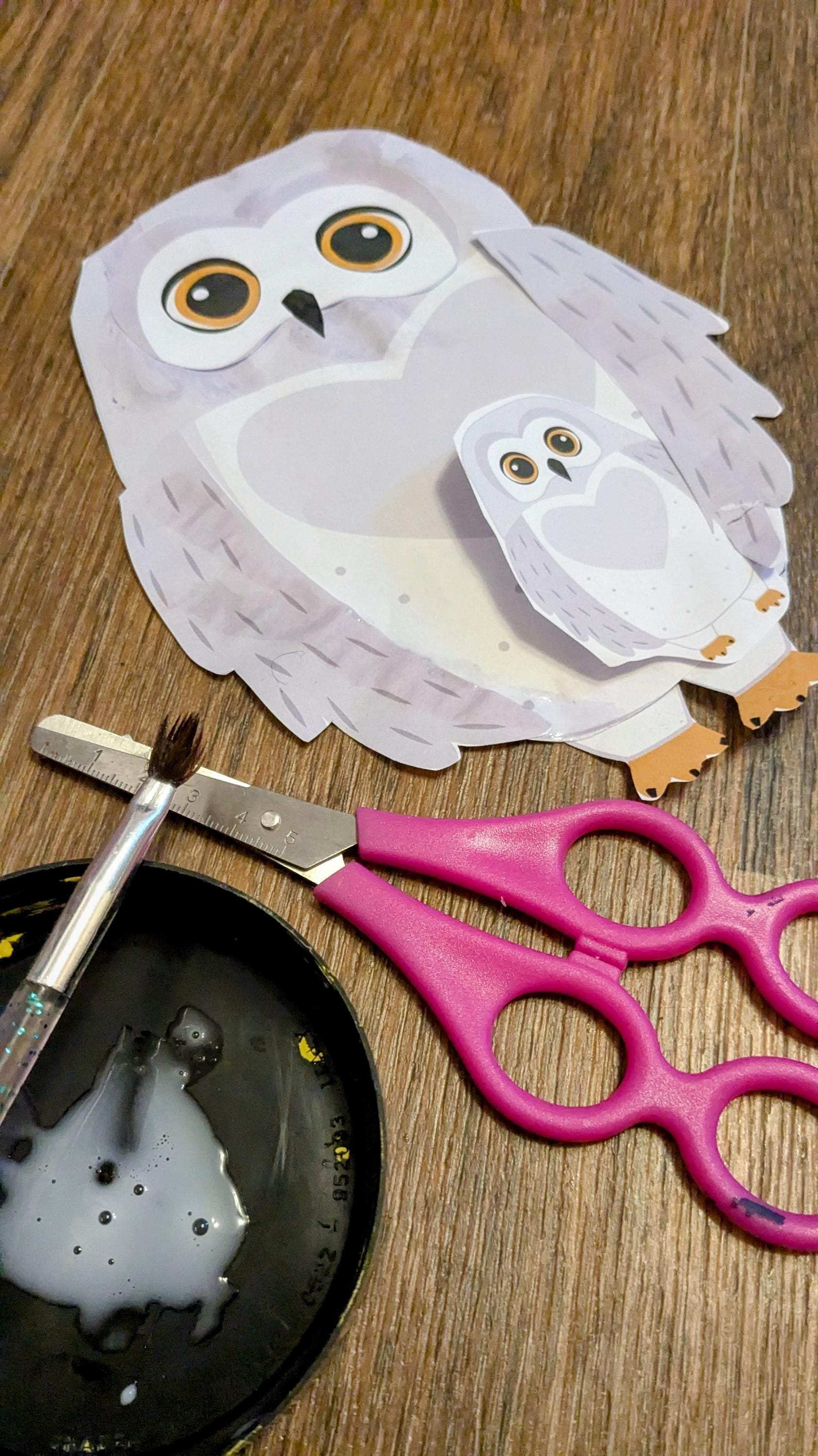 Polar Owl Craft Template: Cut & Paste Activity (digital Download) - Etsy