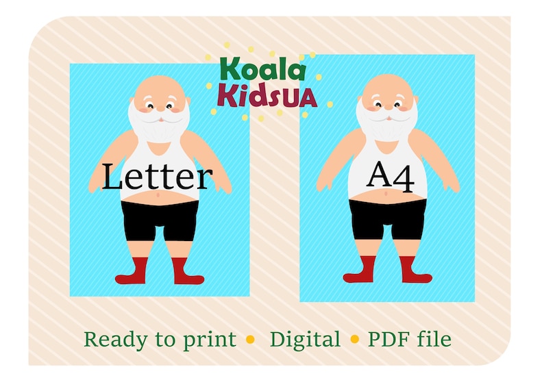 Dress up Santa Claus | Roll a Dice Game | Printable Winter Activity ...