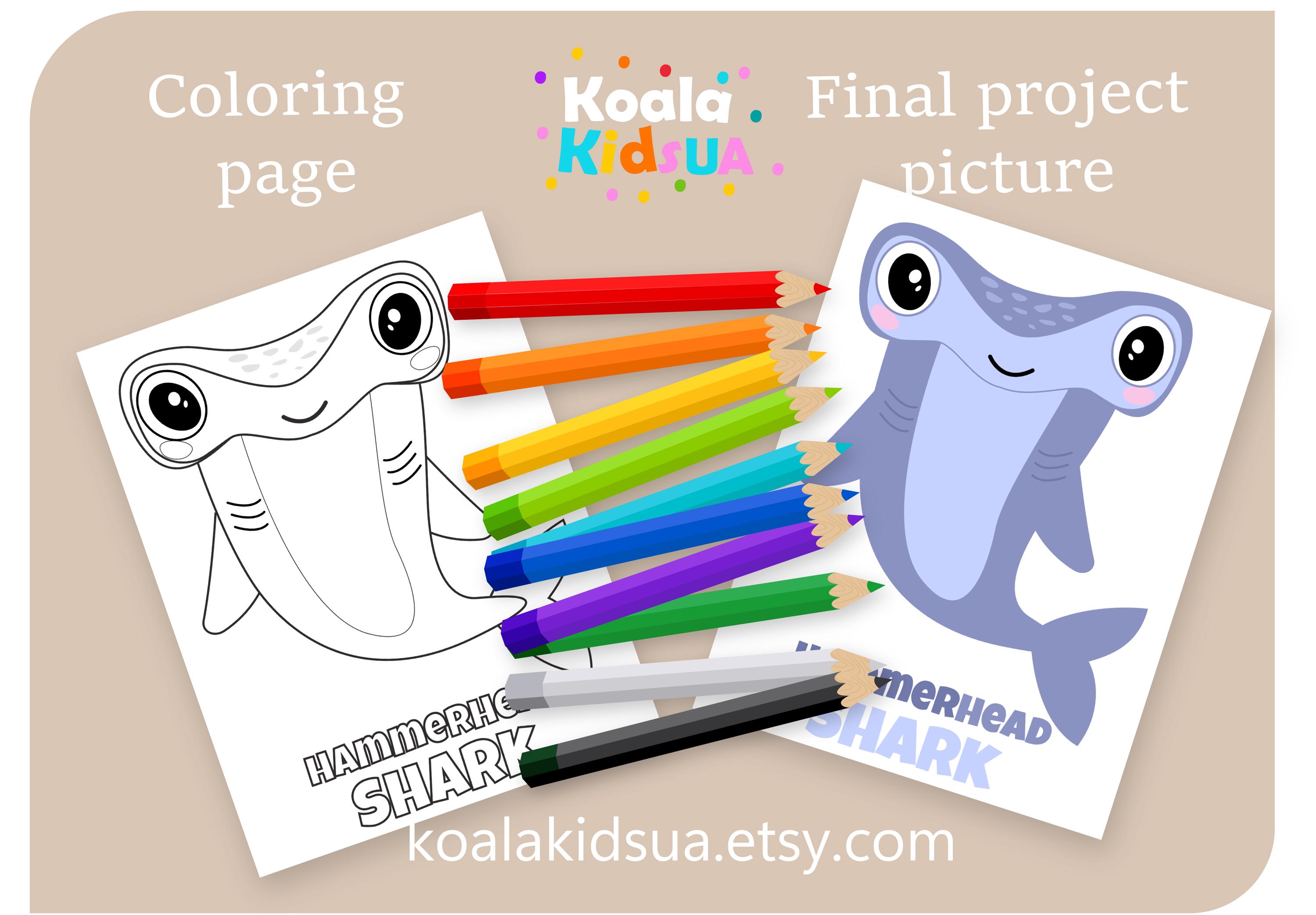Hammerhead Shark Paper Craft: Printable Ocean Animal Template (PDF ...
