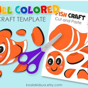 Clown Fish Craft for Kids | Make a Pets Activities | Cut & Paste ...
