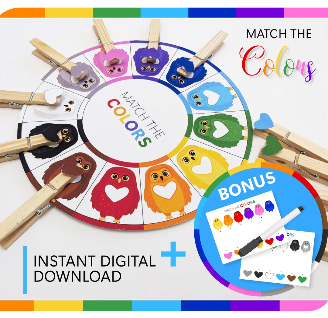 Owl Color Matching | Match the Color| Fine Motor Skills | Wheel ...