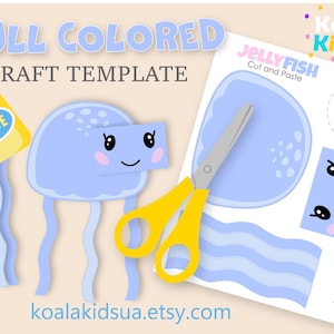 Build a Jellyfish | Cut Out and Glue | Printable PDF Paper Craft ...