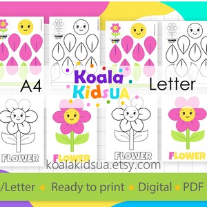 Build a Flower | Cut Out Color and Paste Glue | Summer Garden ...
