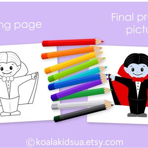 Printable Vampire Craft Template: Color, Cut & Paste Paper Doll (PDF ...