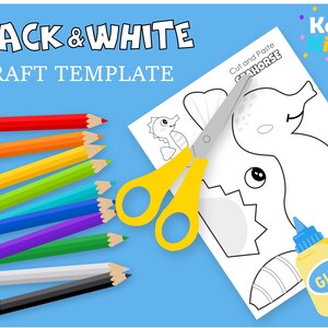 Seahorse Craft Template | Cut & Paste Activity (printable PDF) - Etsy