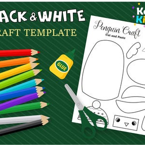 Penguin Cut and Glue | Paper Christmas Craft | Coloring Page ...