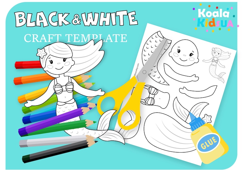 Build a Mermaid Printables Activity Make a Mermaid Craft for Kids Busy ...