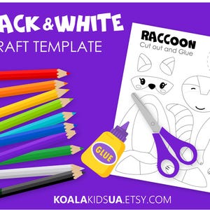 Build a Raccoon| Paper Craft for Kids | Zoo Forest Activities | Cut Out ...