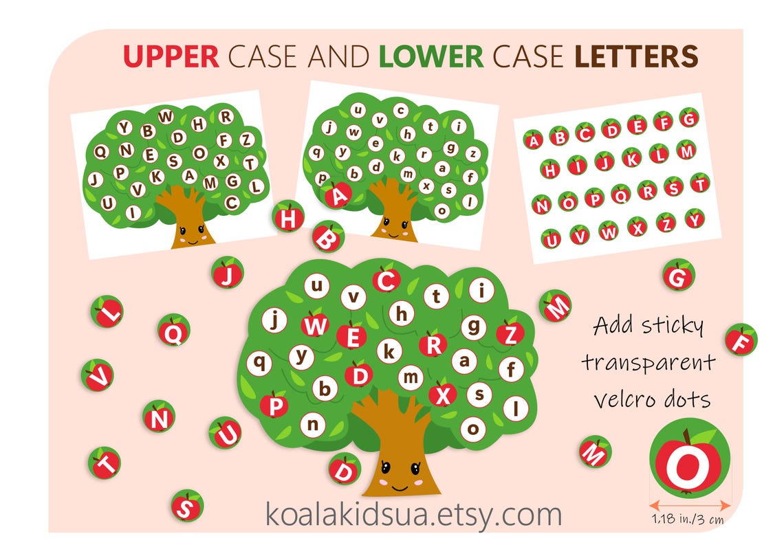 Apple Tree Alphabet Match Activity: Preschool Printable (digital ...