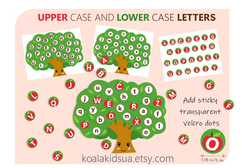 Apple Tree Alphabet Match Activity: Preschool Printable (digital ...