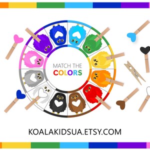 Owl Color Matching | Match the Color| Fine Motor Skills | Wheel ...