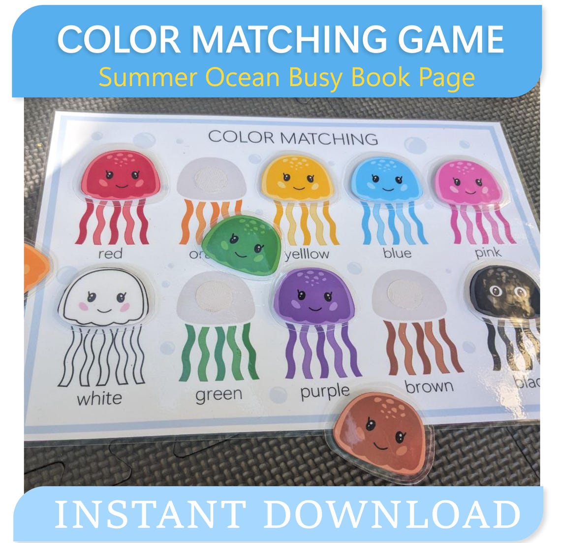 Matching Color | Colored Jellyfish | Sorting KIDS Toddler Game | Summer ...