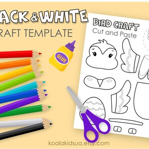 Bird Craft for Kids | Pets Activities | Cut and Paste | Printable Red ...