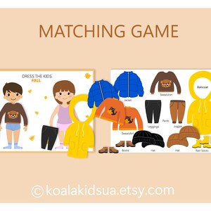 Fall Paper Dolls Dress-up Activity: Autumn Clothes Busy Book (digital ...