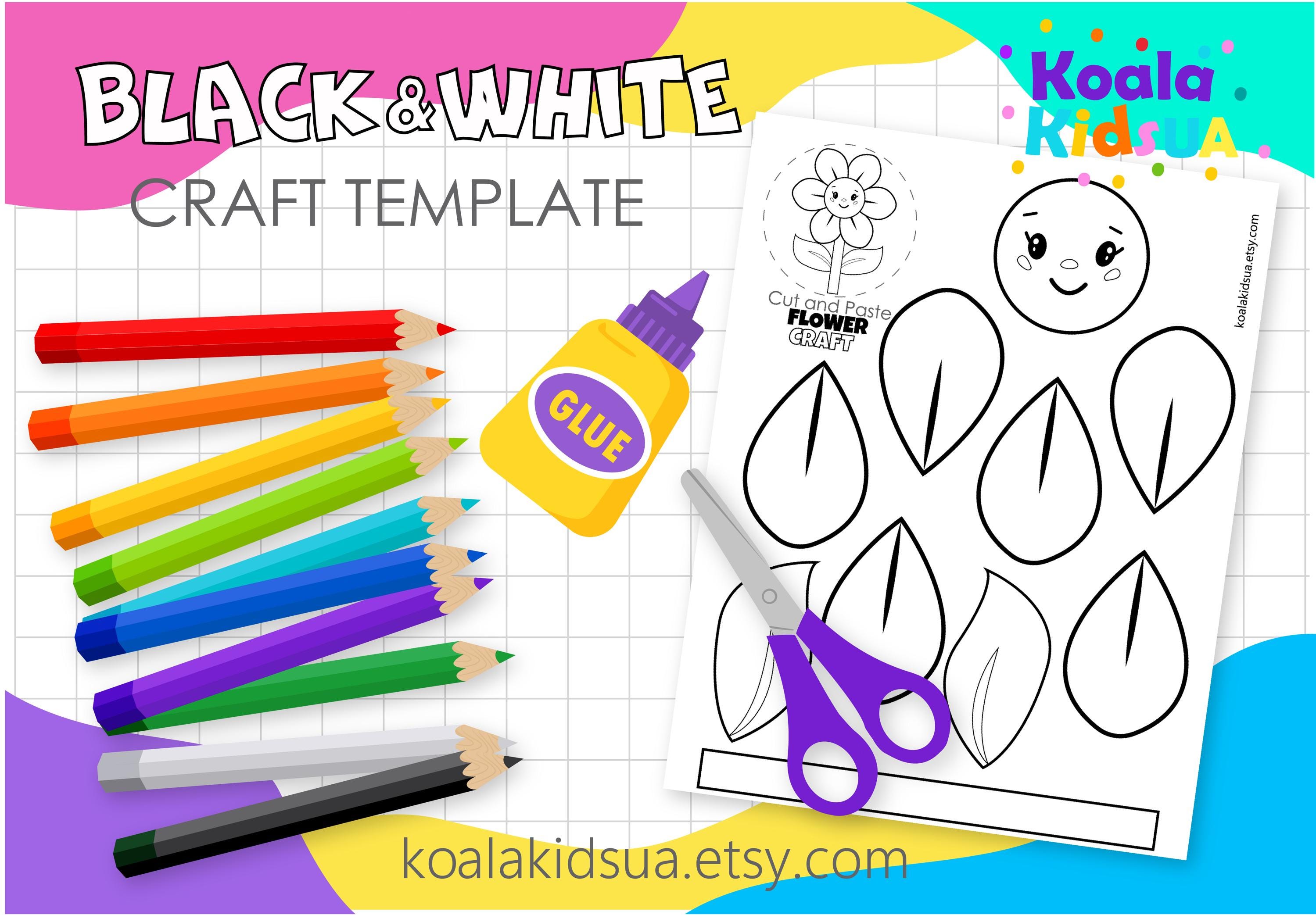 Build a Flower | Cut Out Color and Paste Glue | Summer Garden ...