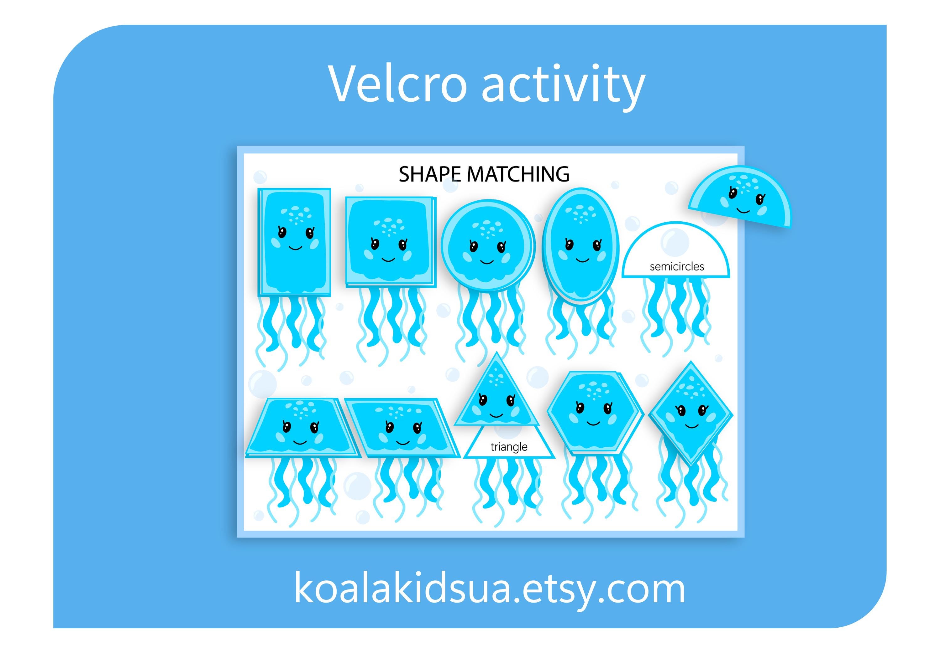 Jellyfish Activities | Shape Matching | Digital 2D Shapes Summer Busy ...
