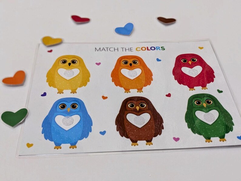 Owl Color Matching Game: Montessori Toddler Printable (digital Download ...