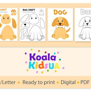 Puppy Paper Craft: Cut, Paste & Color - Kids' Activity (digital ...