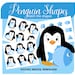 Penguin Shapes Matching Game: Winter Preschool Printable (digital ...