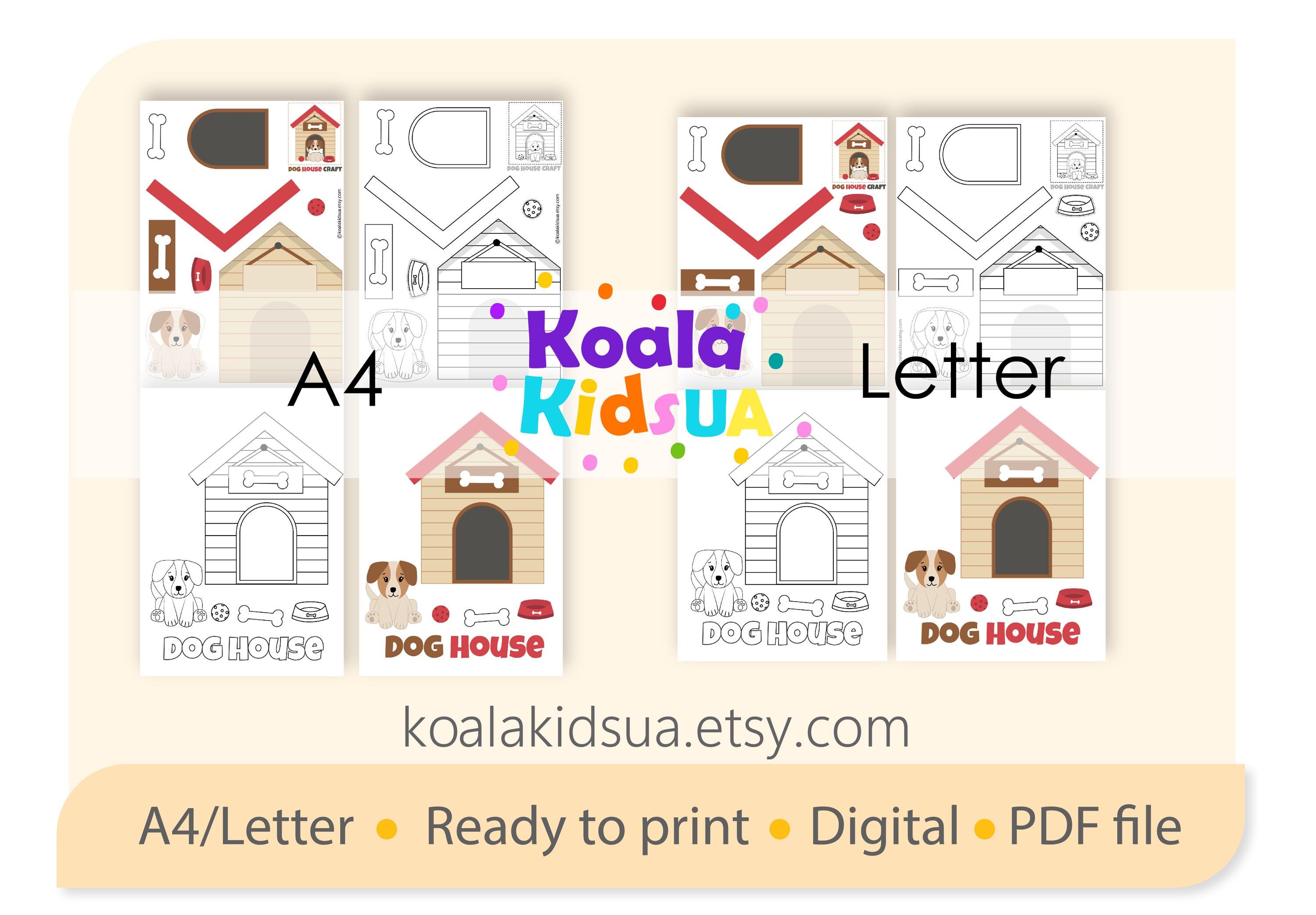 Build a Dog House Craft | Jack Russell Activity, Coloring Pages ...