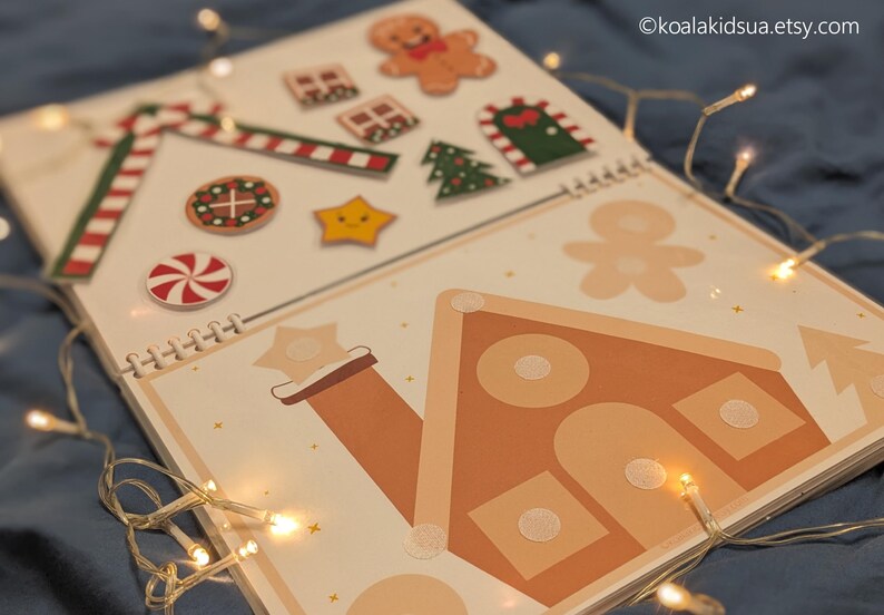 Christmas Busy Book | Dress up Santa, Gingerbread House (digital ...