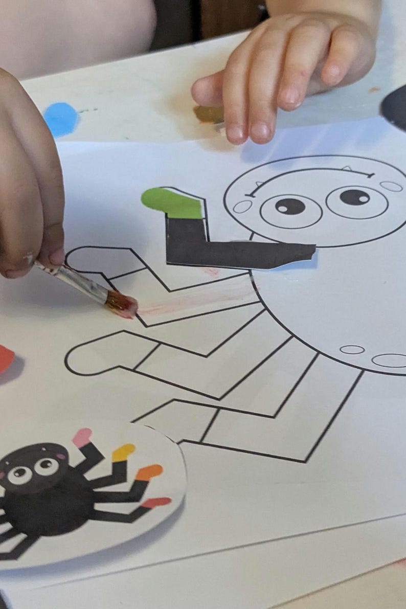 Itsy Bitsy Spider Craft Template: Printable Kids Activity & Coloring ...