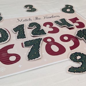 Christmas Numbers Matching | Busy Book Page Activity | Toddler Learning ...