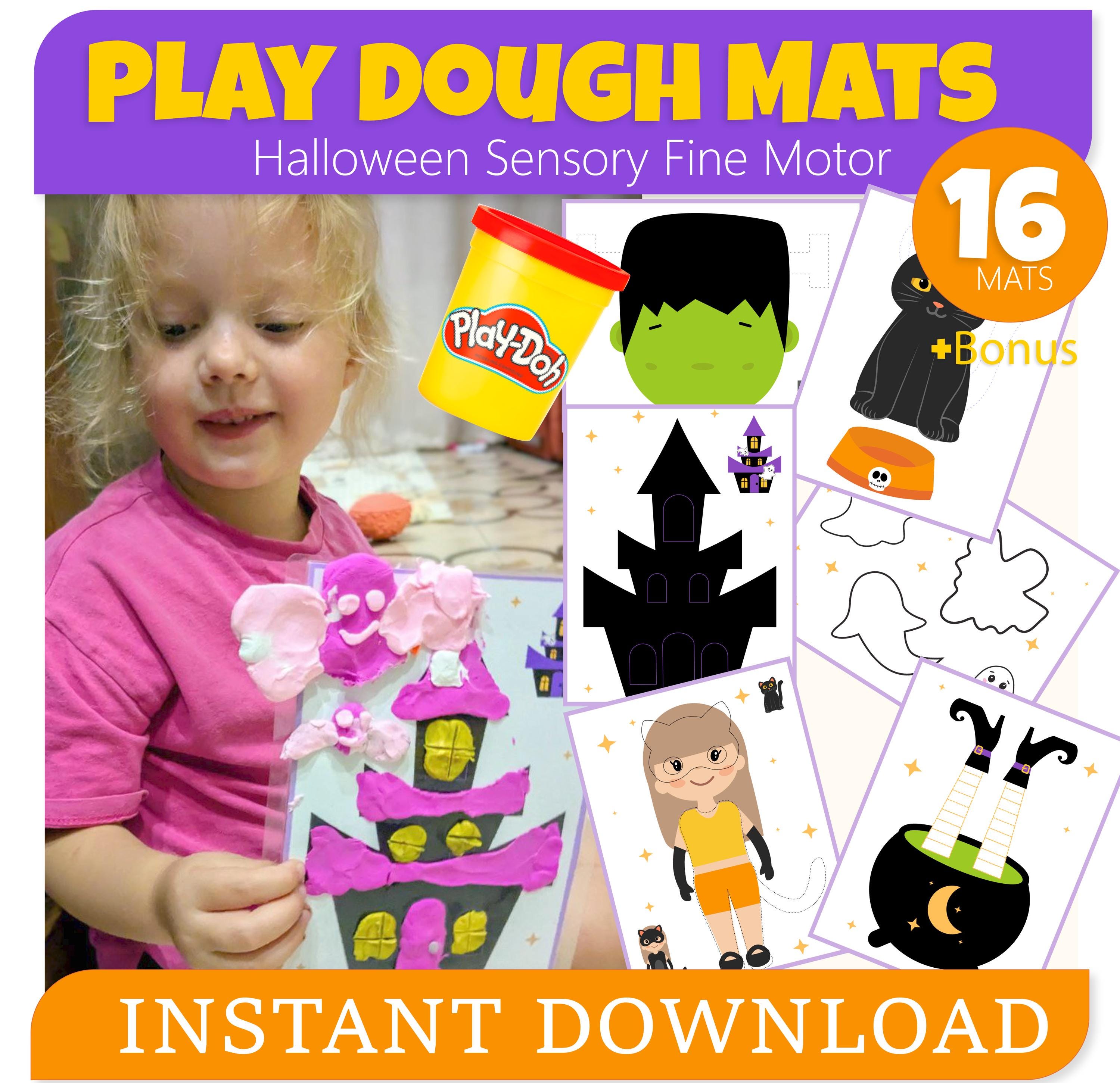 Halloween Playdough Mats | 16 Printable Activity Sheets (digital ...