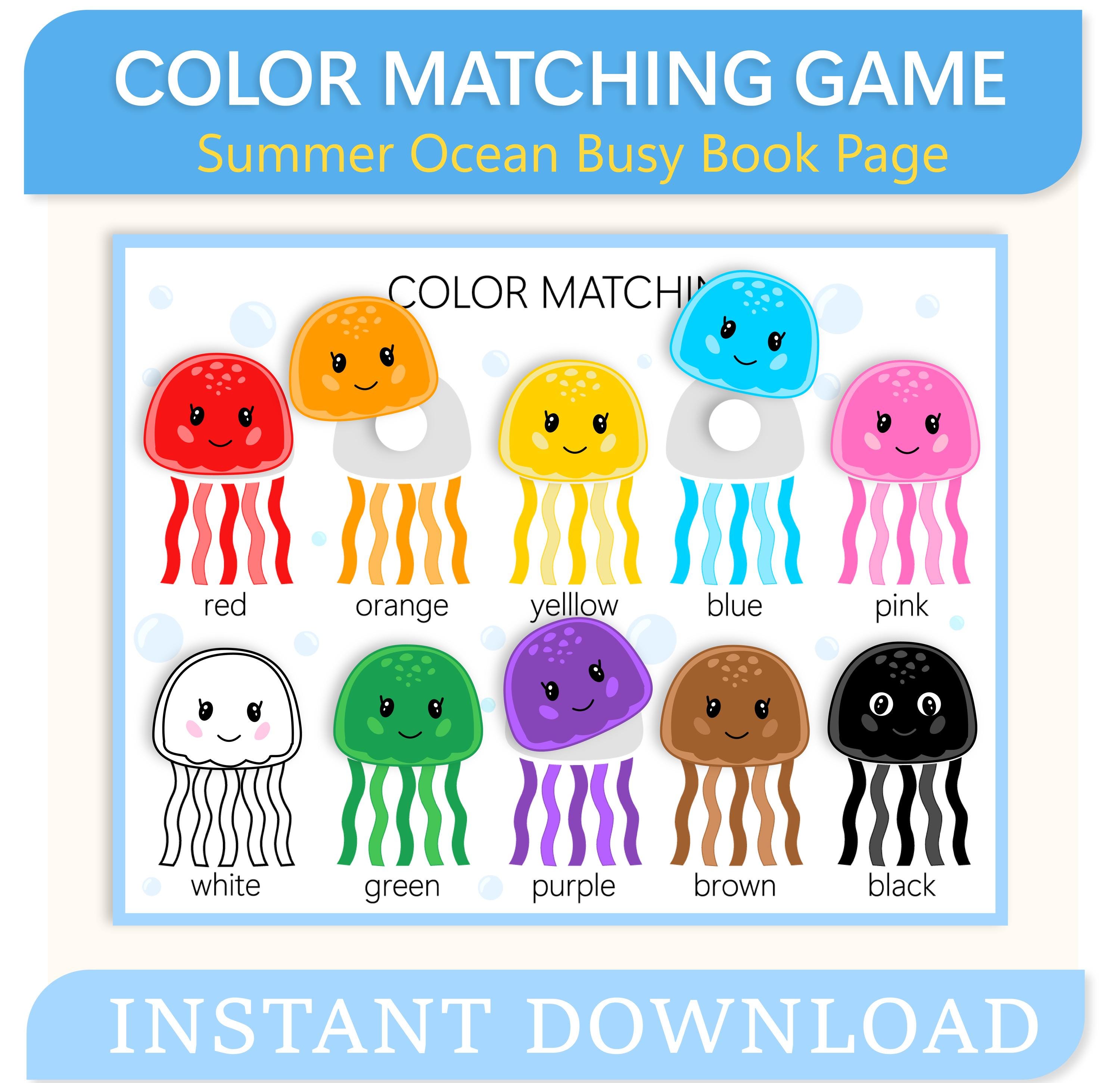 Matching Color | Colored Jellyfish | Sorting KIDS Toddler Game | Summer ...