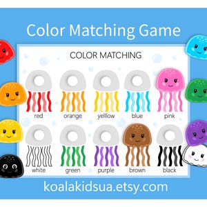 Matching Color | Colored Jellyfish | Sorting KIDS Toddler Game | Summer ...