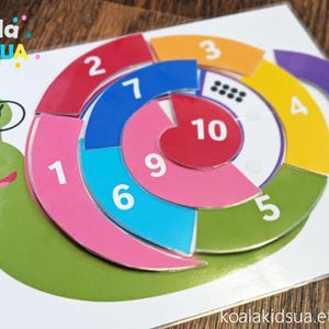Counting 1–10 | Snail Rainbow Colors Matching | Busy Book Printable ...