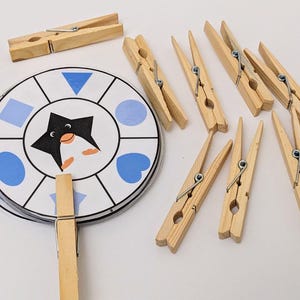 Clip Cards Circles 2d Matching Shapes | Penguins Clothespin Sorting ...