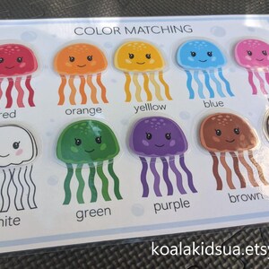 Matching Color | Colored Jellyfish | Sorting KIDS Toddler Game | Summer ...