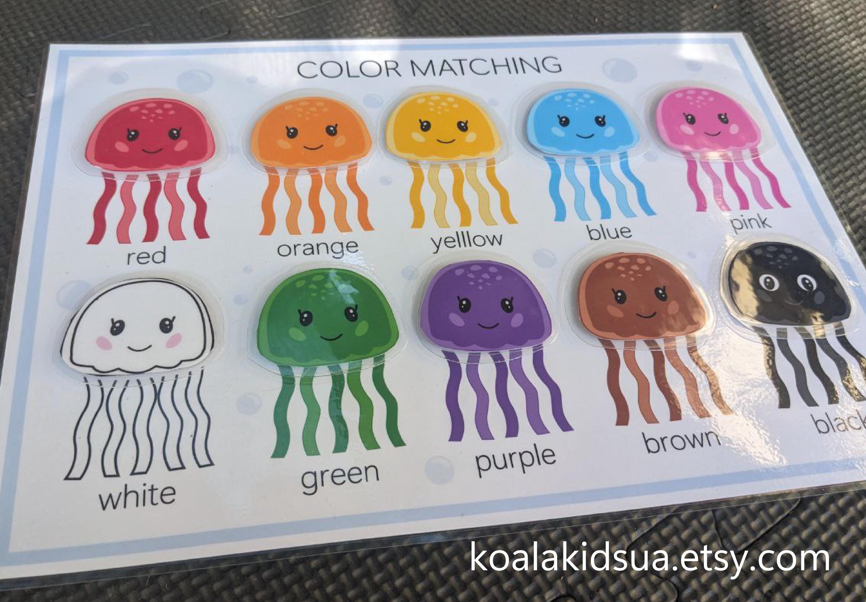 Matching Color | Colored Jellyfish | Sorting KIDS Toddler Game | Summer ...