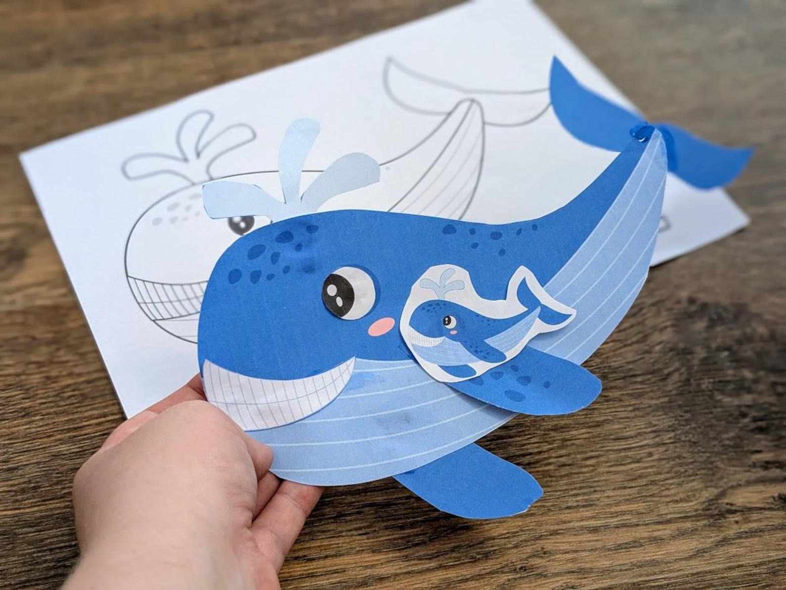 Whale Craft for Kids | Cut and Paste Ocean Animal Activity | Printable ...