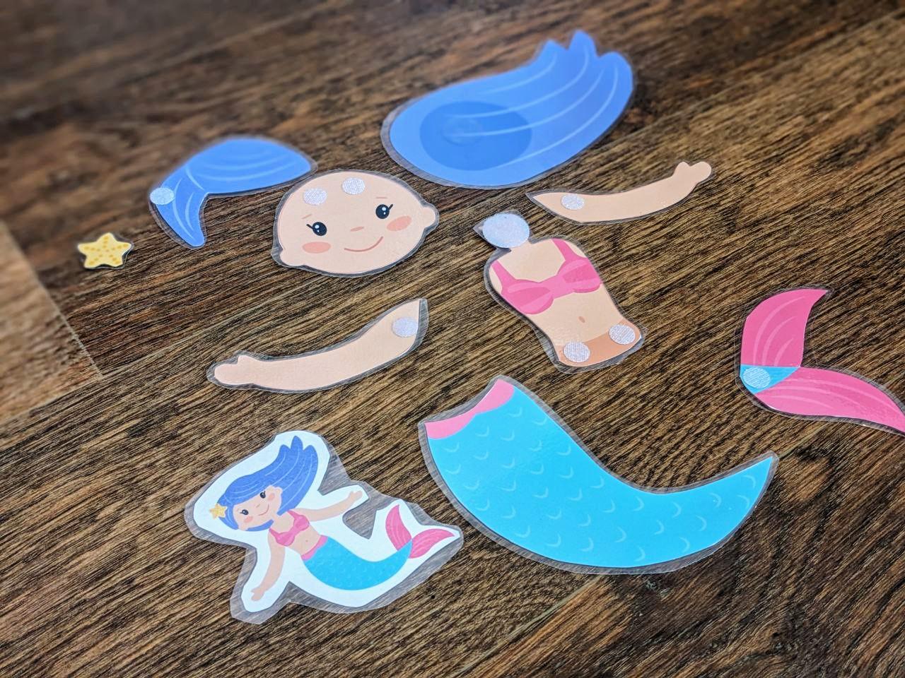 Mermaid Craft Activity: Printable Paper Doll Coloring Page (PDF ...