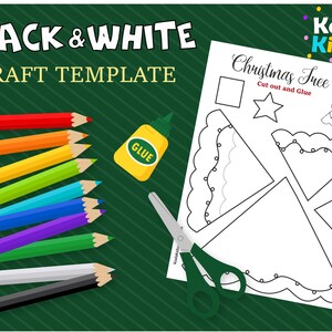 Christmas Tree Cut Out & Glue | Printable Craft Template | Winter ...