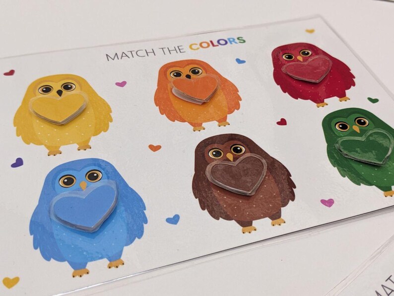 Owl Color Matching Game: Montessori Toddler Printable (digital Download ...