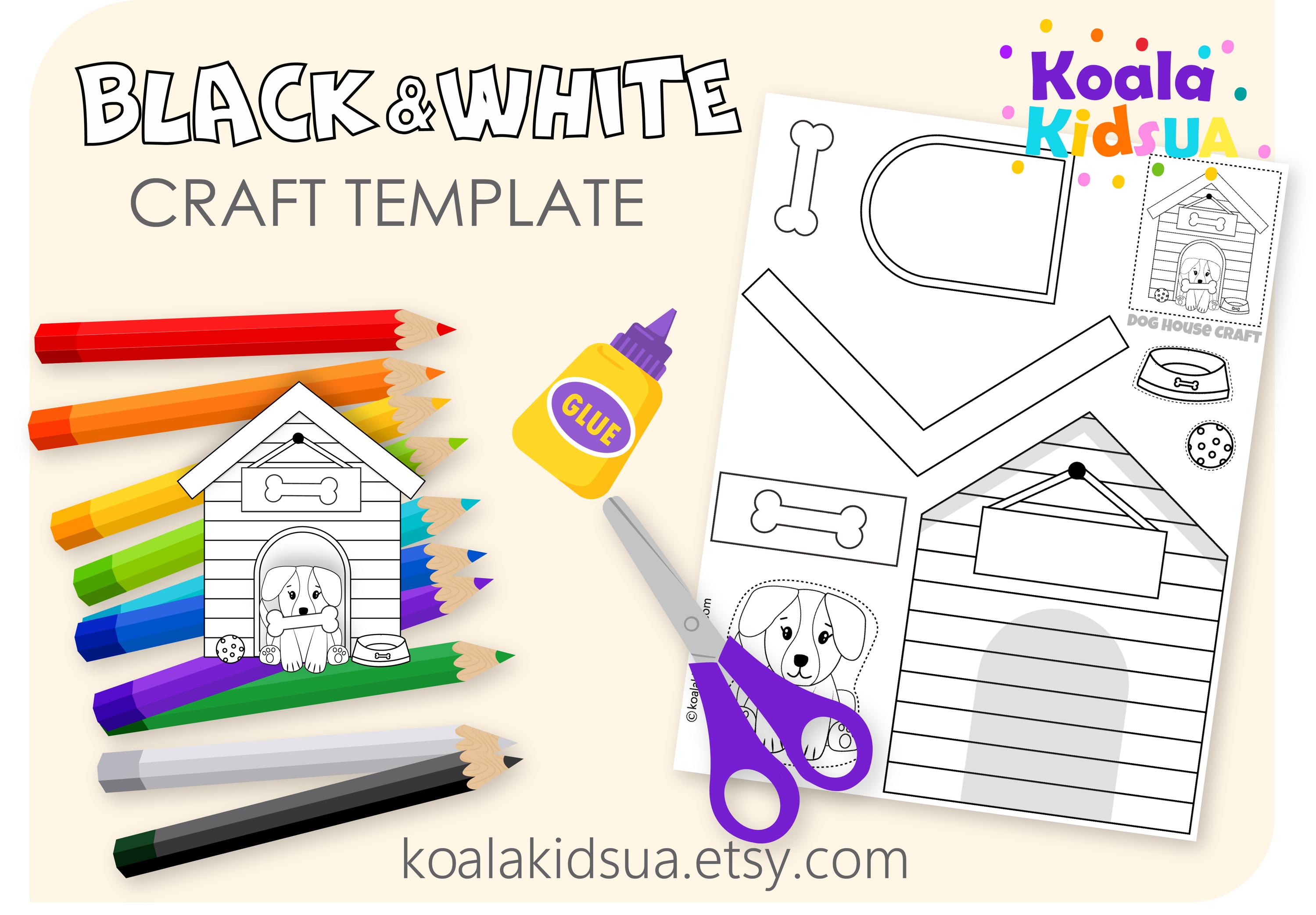 Build a Dog House Craft | Jack Russell Activity, Coloring Pages ...